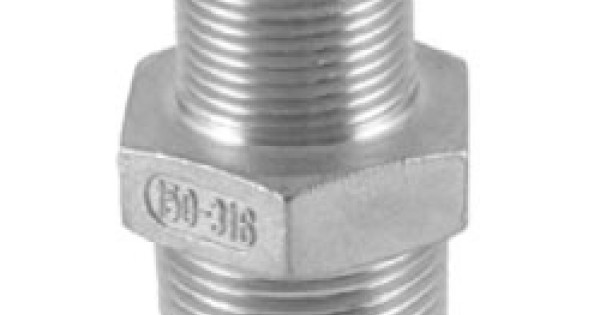 BSPT Nipple.Red/Hex 25 x 15Nb, Grade 316, 150LB