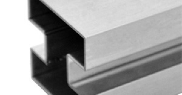 Tube Square Deg Double Slot 1.6mm (Wall) 50 x 50, Mirror Finish, 316 (3 ...