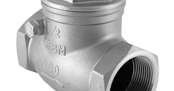 Swing Check Valve 3 Piece 25NB, Grade 316, BSP 200PSI VITON SEAL
